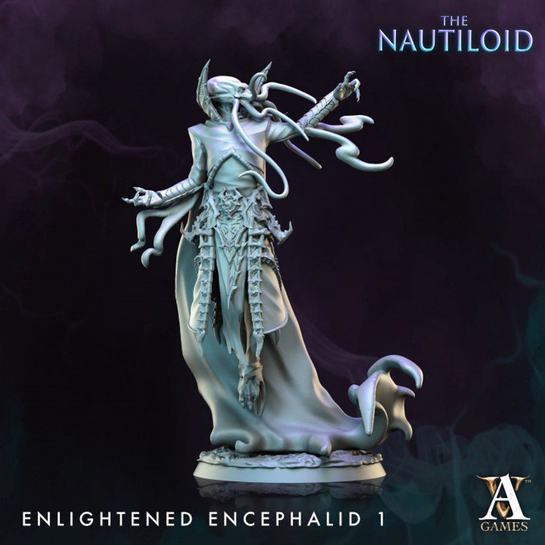 Enlightened Encephalid 4 Poses by Archvillain Games D&D Unpainted Resin ...