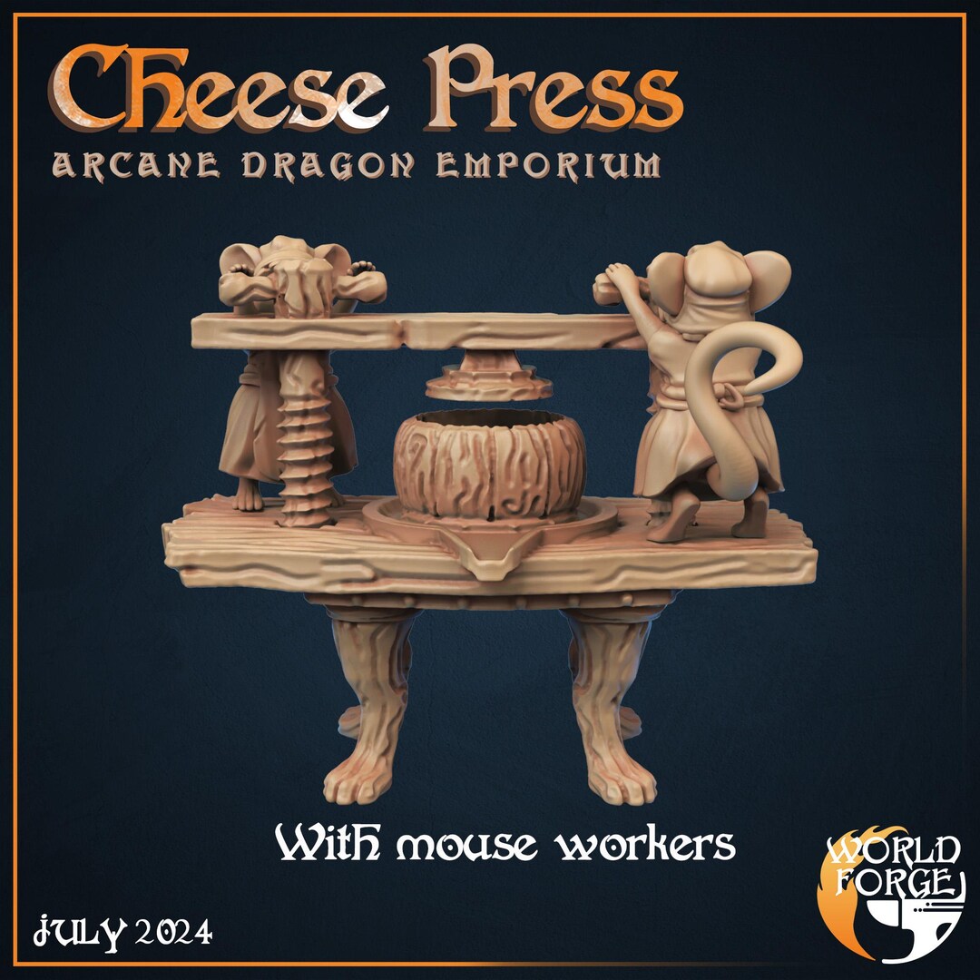 Cheese Press by World Forge Miniatures D&D Unpainted Resin Mini Arcane ...