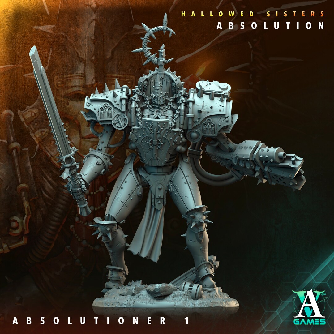 Absolutioner 4 Poses by Archvillain Games D&D Unpainted Resin Mini ...