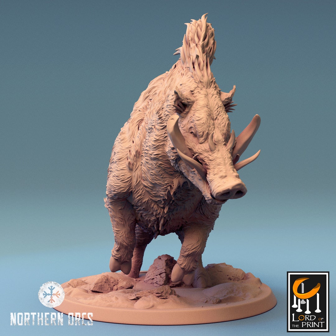 Orc Boar Wild by Rescale Miniatures D&D Unpainted Resin Mini Northen ...