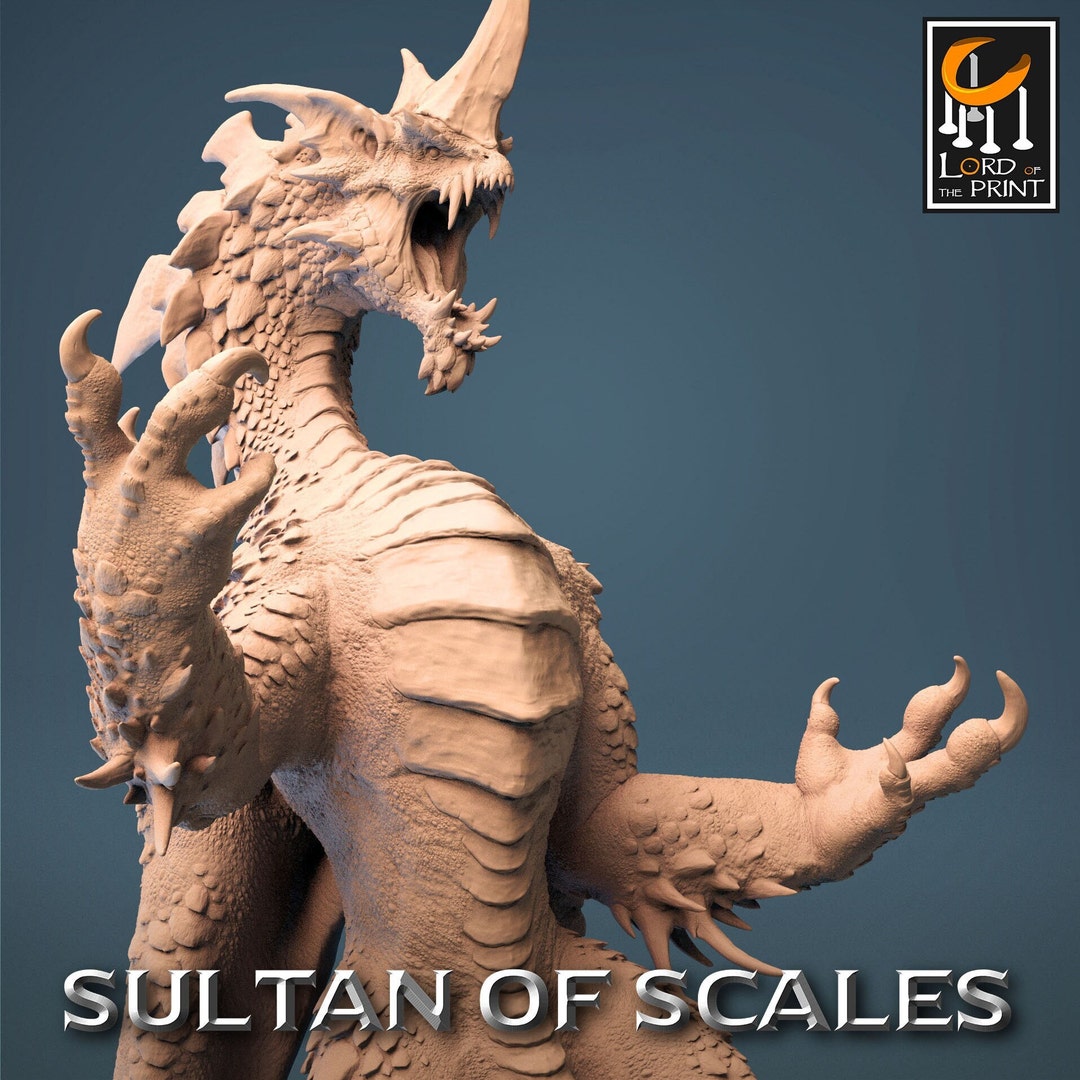 Blue Chromatic Dragon by Rescale Miniatures D&D Unpainted Resin Mini ...