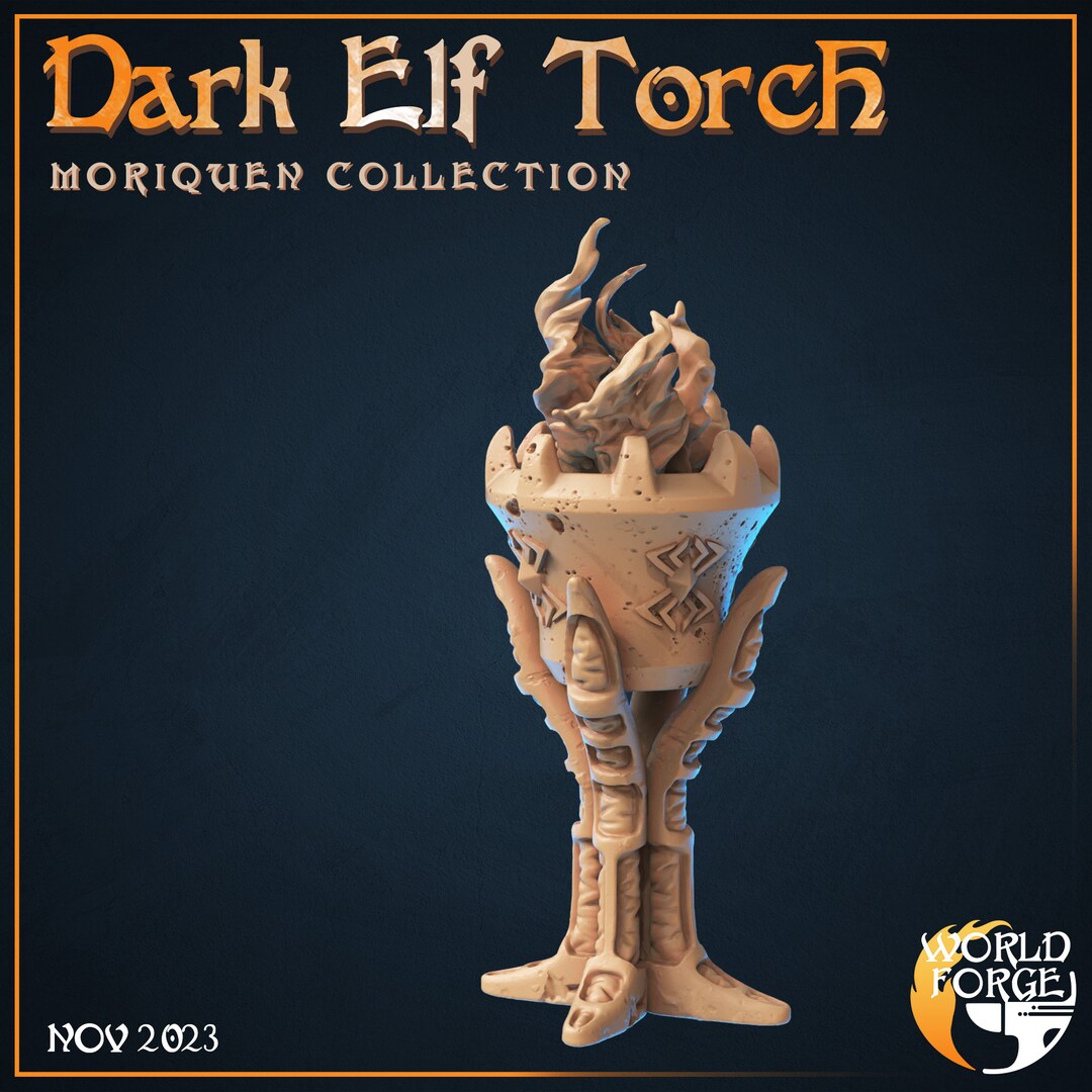 Dark Elf Torch World Forge Miniatures, Dungeons and Dragons Miniature ...