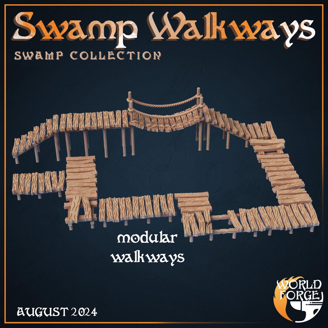 Swamp Walkways by World Forge Miniatures D&D Unpainted Resin Mini Swamp ...