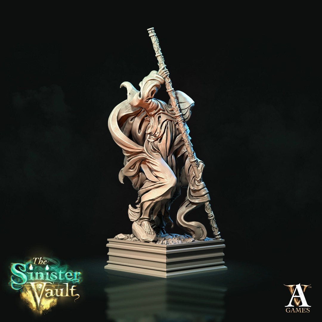 The Archvillain Statue by Archvillain Games D&D Unpainted Resin Mini ...