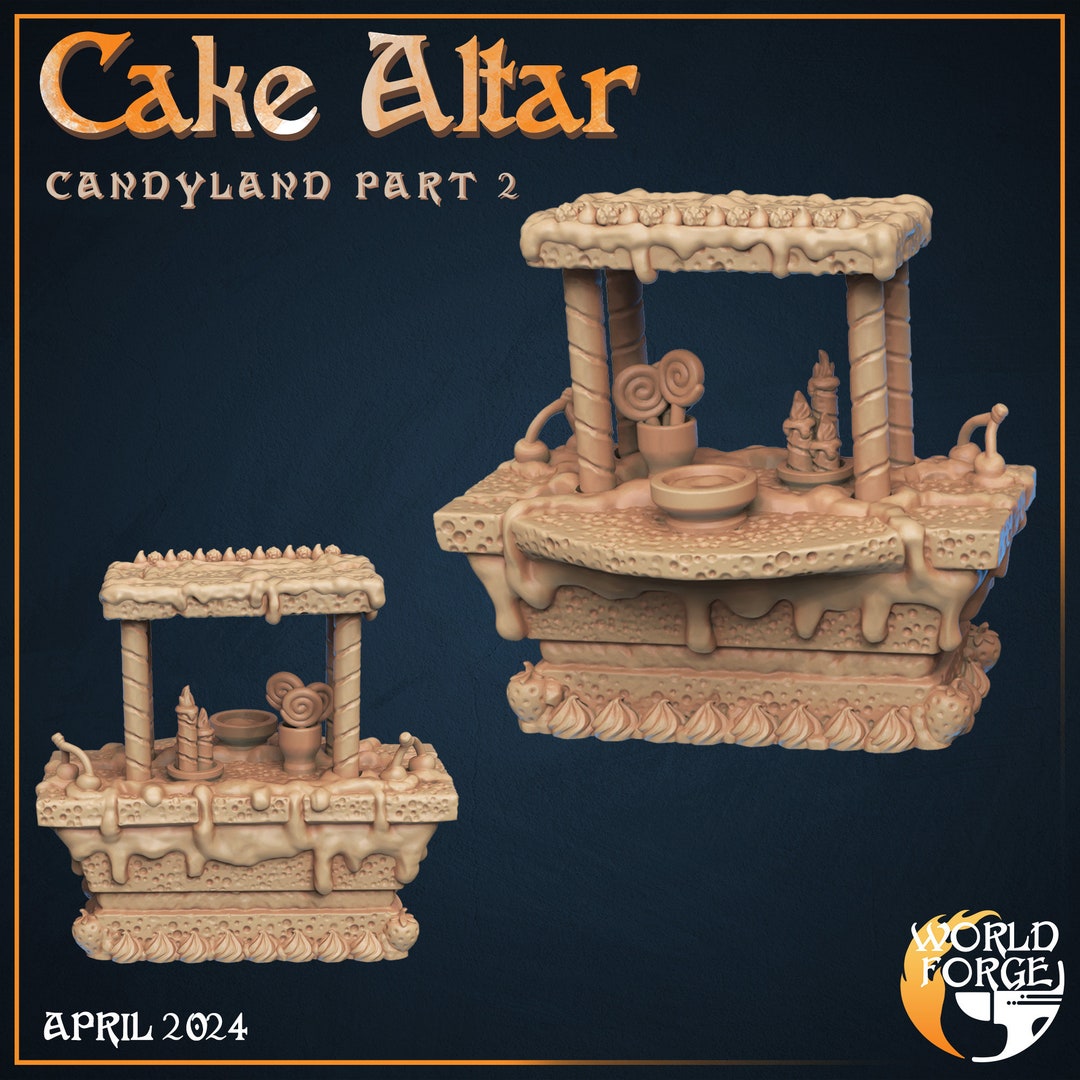 Cake Altar Dungeons and Dragons, 3D Premium Custom Miniature WFM D&D 3D Miniatures, Game Room ...
