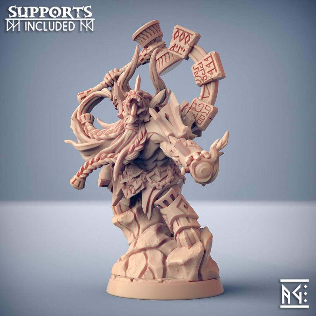 Runakk the Forgemaster by Artisan Guild D&D Unpainted Resin Mini Dumlok ...