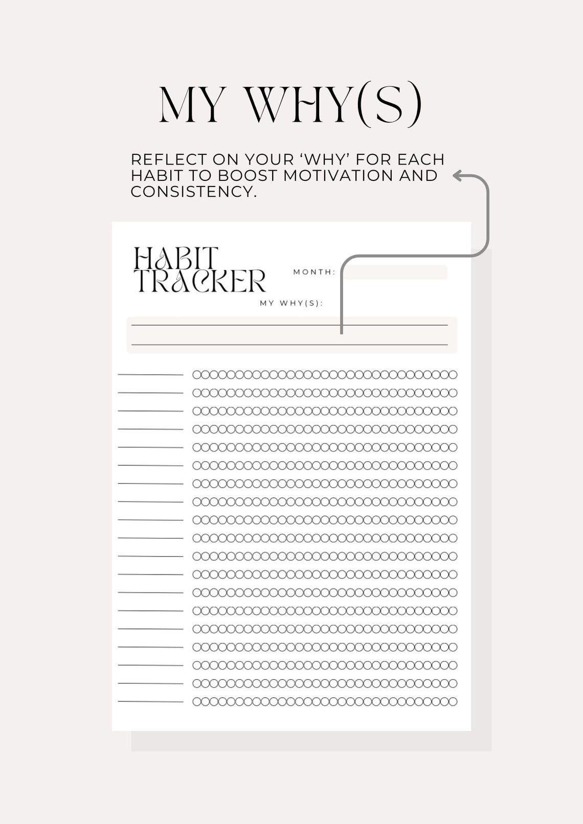 Minimalist Habit Tracker | Printable & Digital Habit Tracker With ...