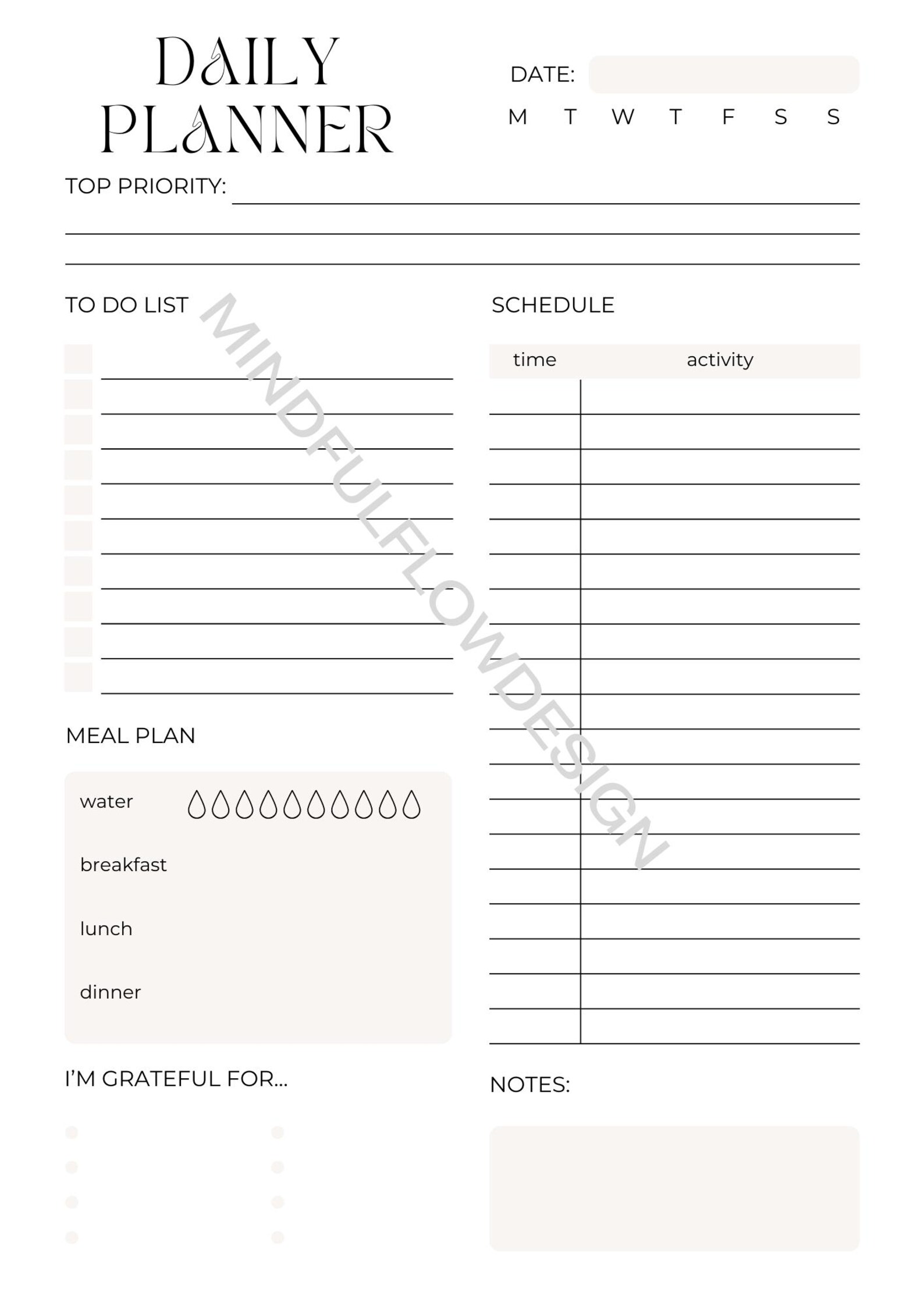 Printable and Digital Daily, Weekly & Monthly Planner Bundle ...