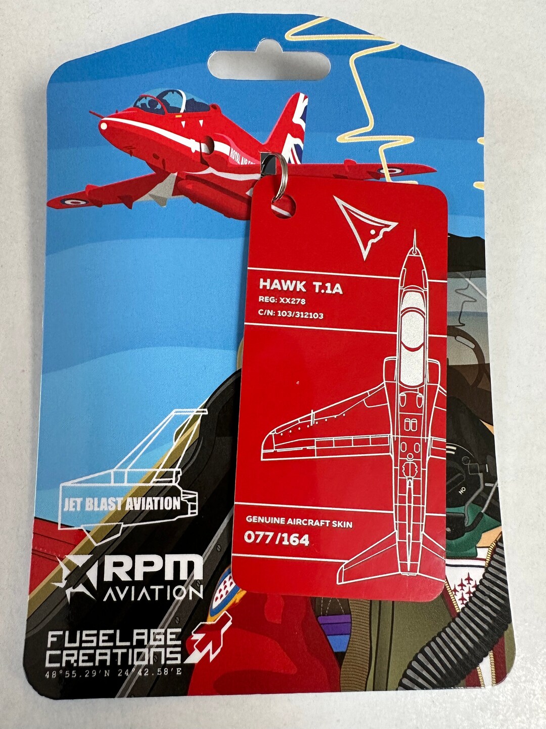 Keychain Tag, Original Red Arrow Aircraft Skin HAWK T.1A - Etsy