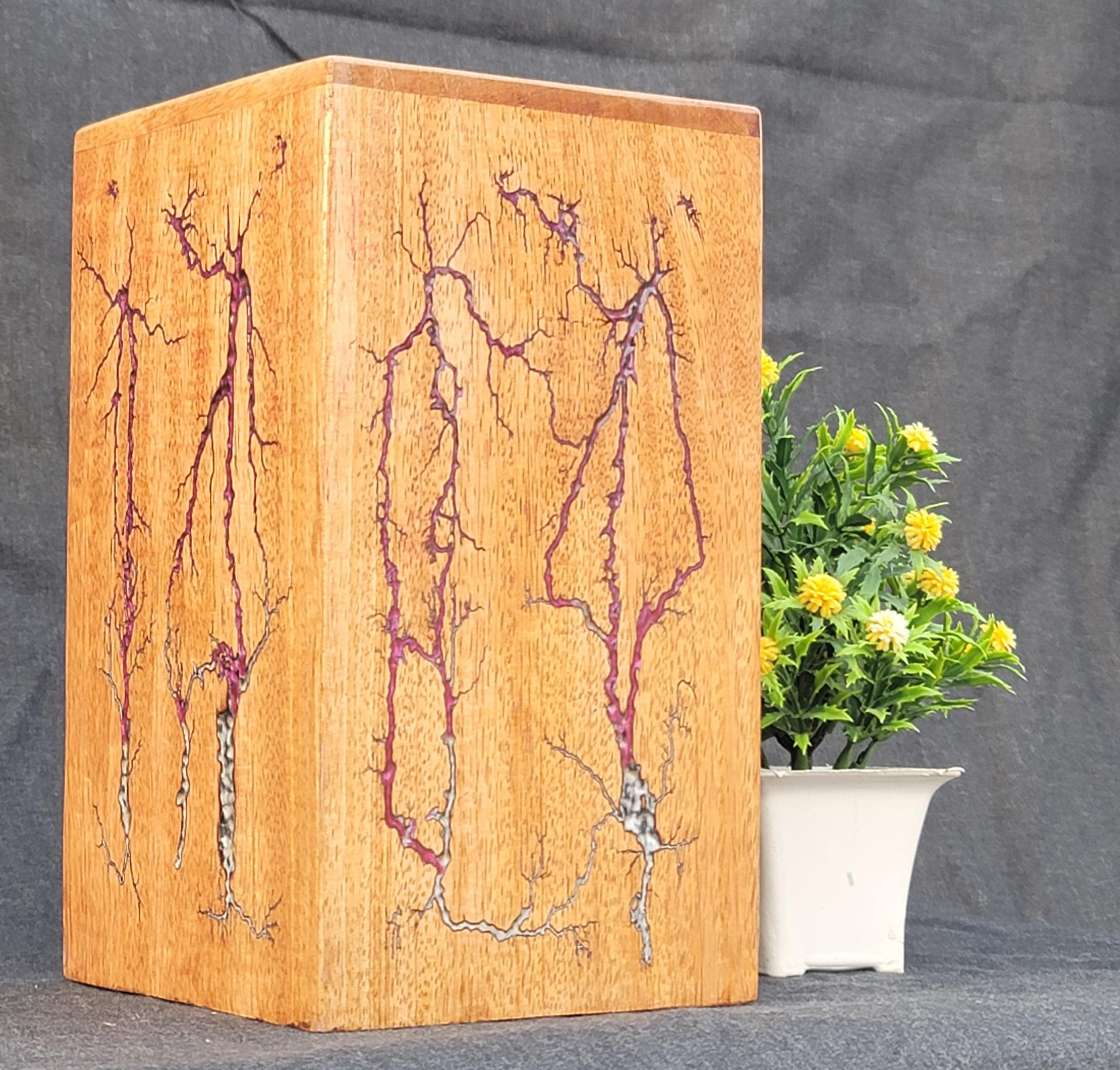 Luxury Urn Box for Human Ashes Rosewood and Epoxy Cremation - Etsy