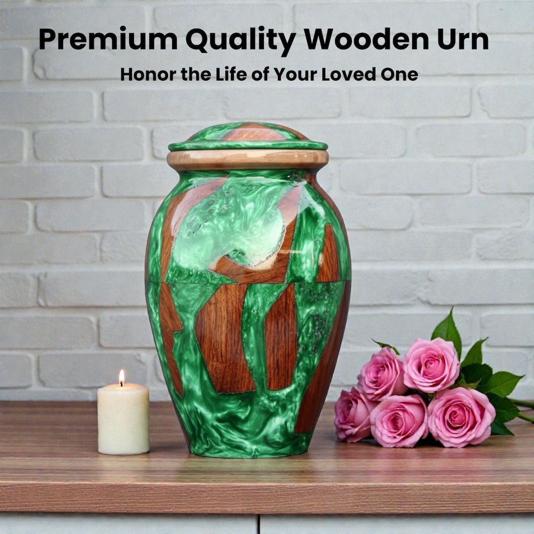 Personalized Cremation Urn: Rosewood and Resin Memorial Keepsake - Etsy