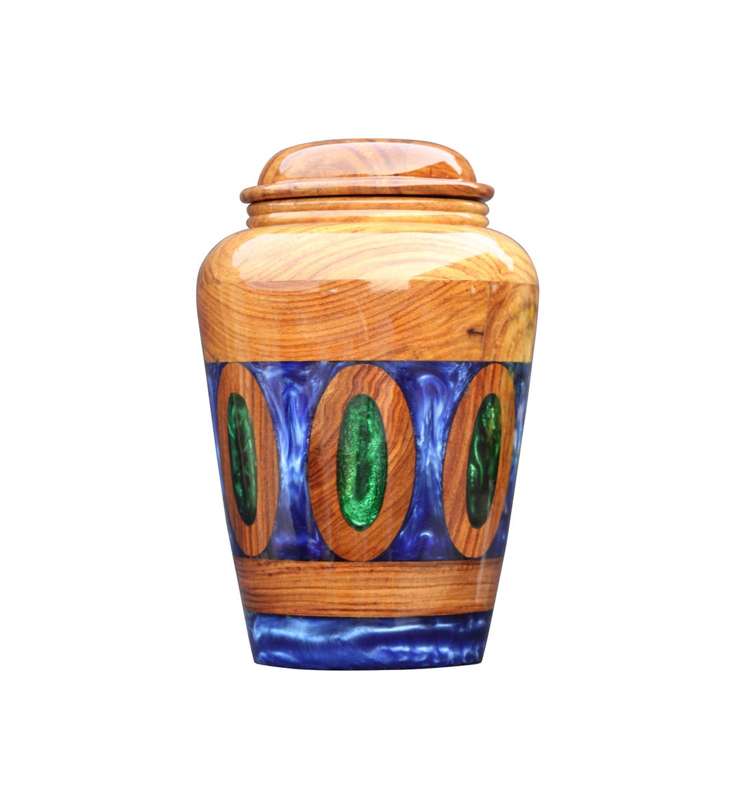 Resin and Rosewood Mix Cremation Urns for Human Ashes Adult, Wood ...