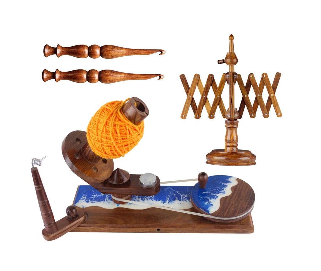 Handmade Yarn Winder and Swift Combo Hand-operated Ball Winder Knitter ...