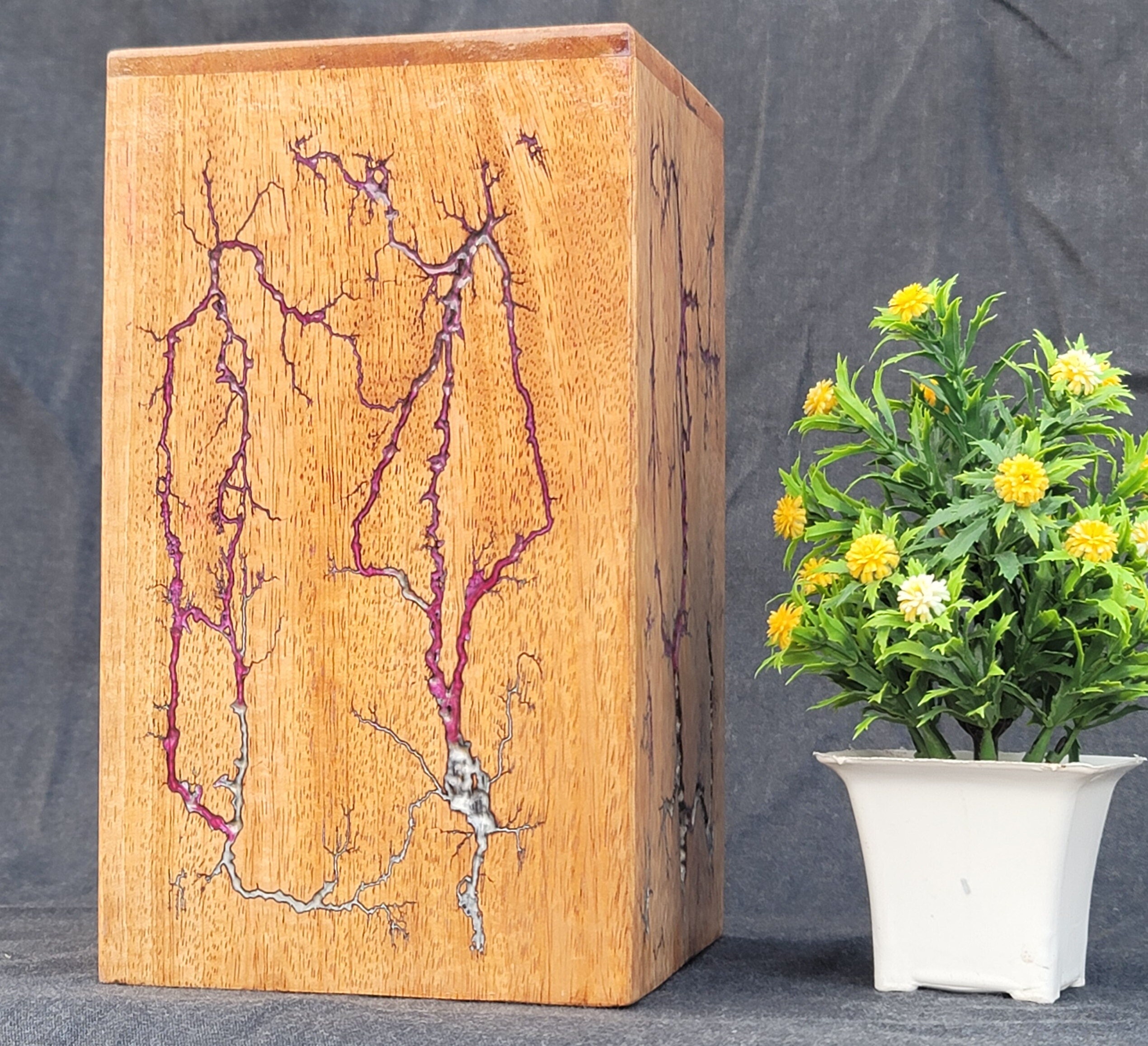 Luxury Urn Box for Human Ashes Rosewood and Epoxy Cremation - Etsy