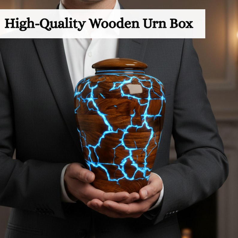 Handcrafted Mango Wood Cremation Urn: Adult Size Wooden Box - Etsy