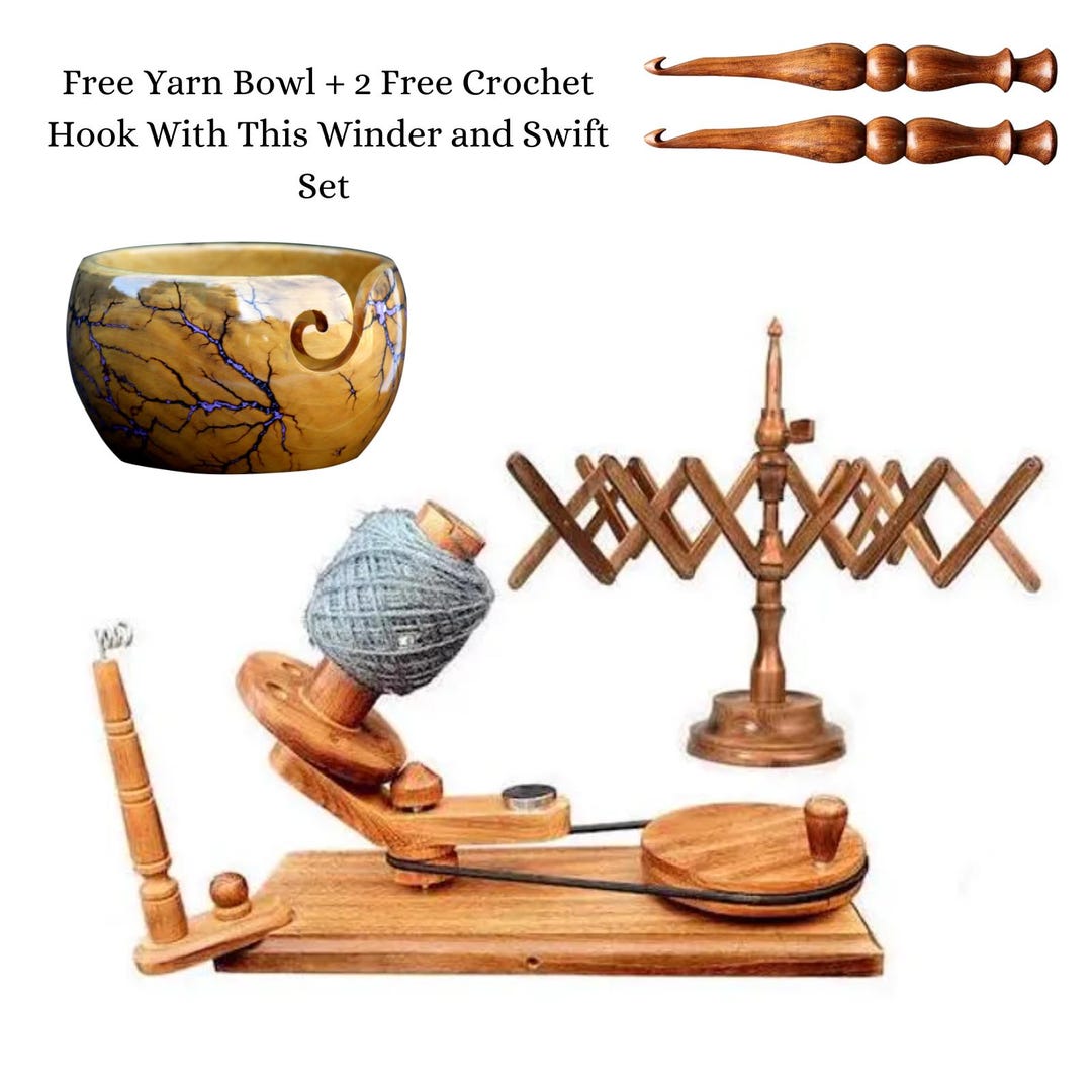Yarn Winder and Swift Combo Hand-operated Ball Winder Knitter's Gifts ...