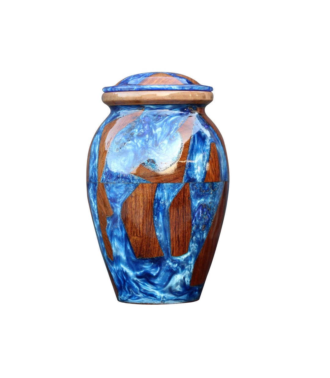 Resin and Rosewood Mix Cremation Urns for Human Ashes Adult, Wood ...
