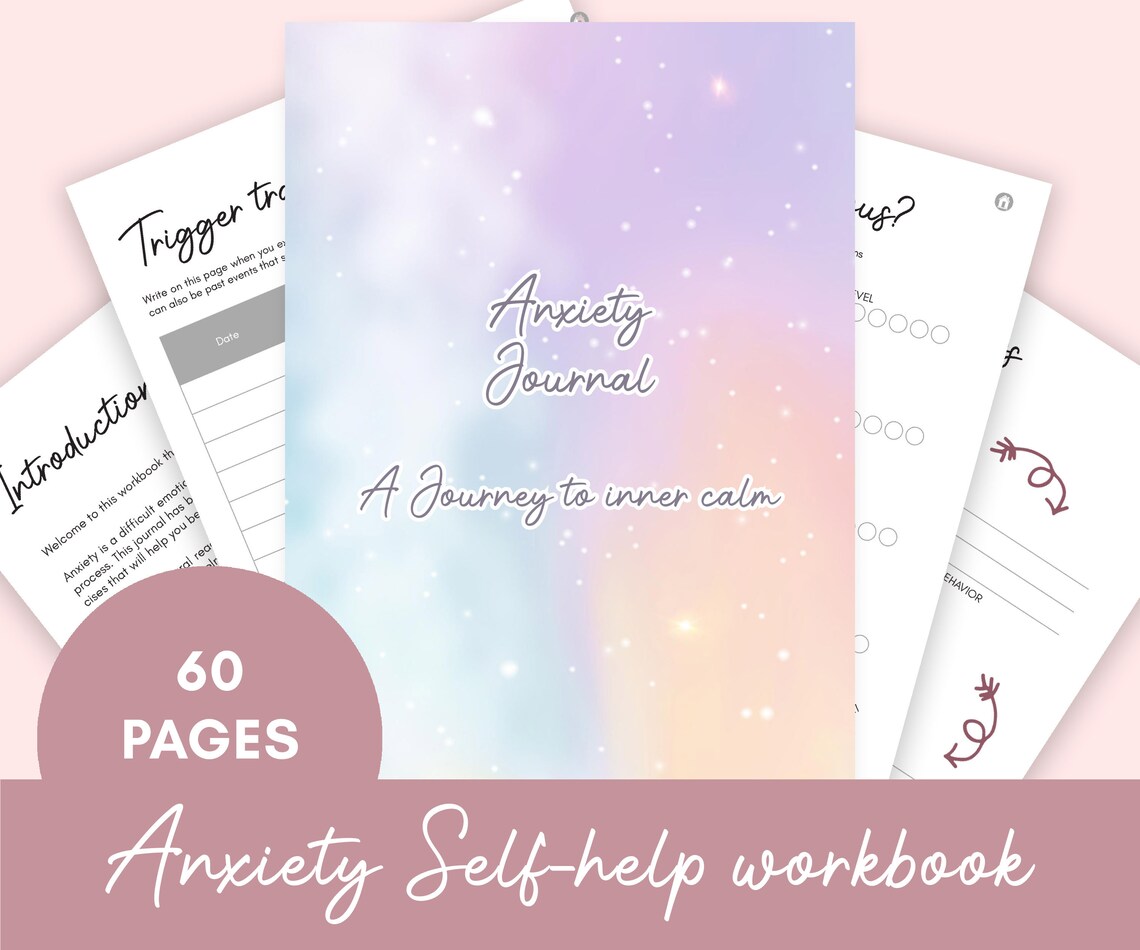 Anti Anxiety Self-care Workbook, Digital PDF Book, Printable or App ...