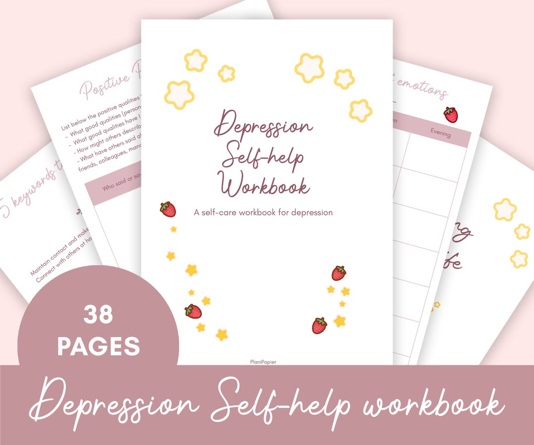 Anti Depression Self-care Workbook, Digital PDF Book, Printable or App ...