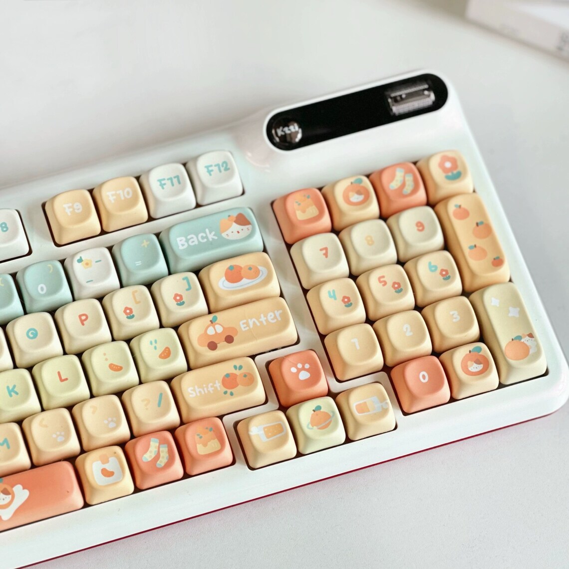 Orange Cat Kitten Keycaps Key Caps Keyboard for Mechanical Keyboards ...