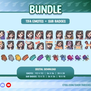 Tifa Emotes - Twitch | Discord Bundle - Etsy