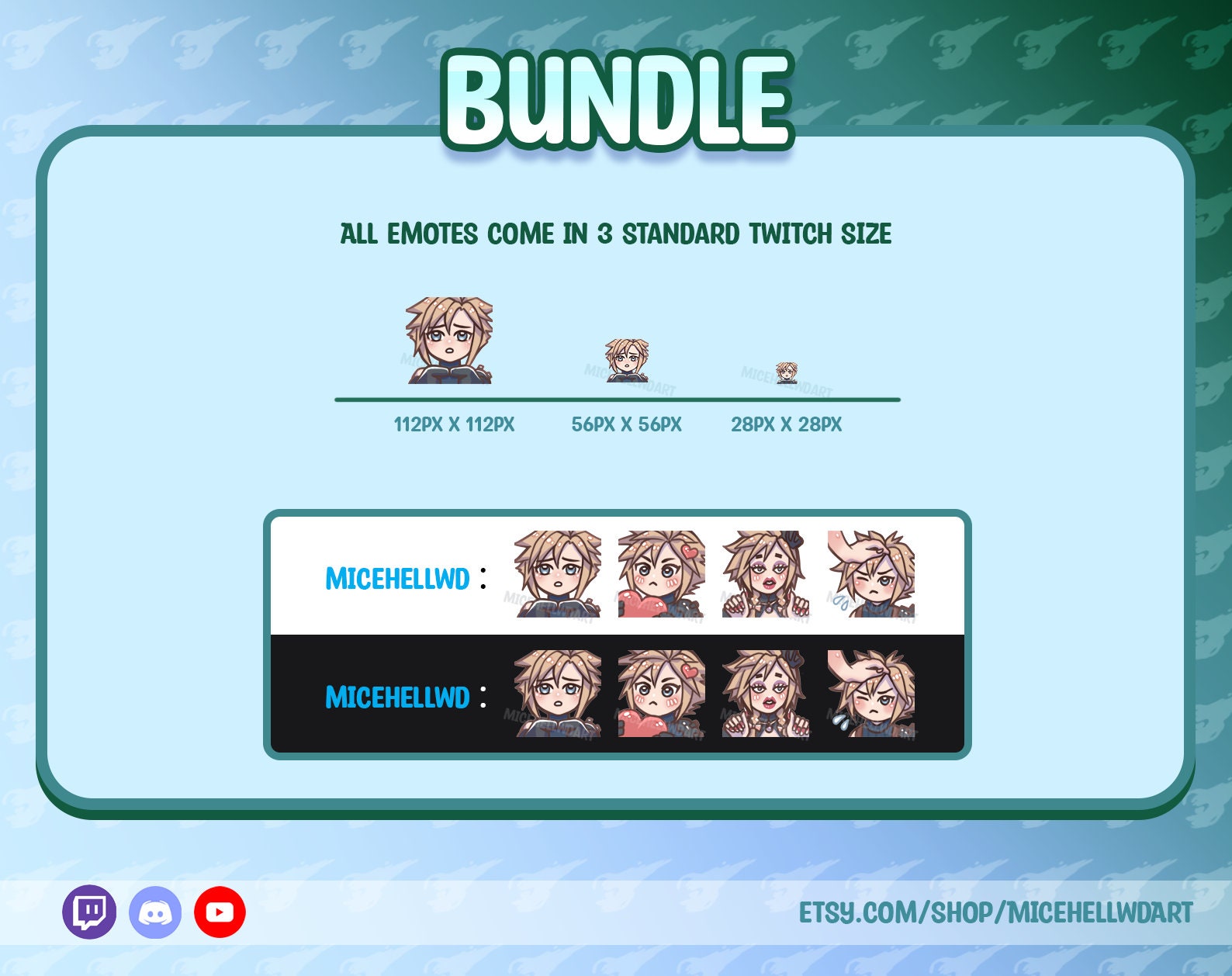 Cloud Emotes - Twitch | Discord Bundle - Etsy