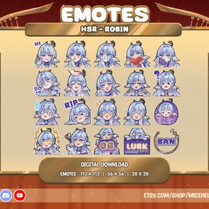 HSR Robin Emotes - Twitch | Discord - Etsy