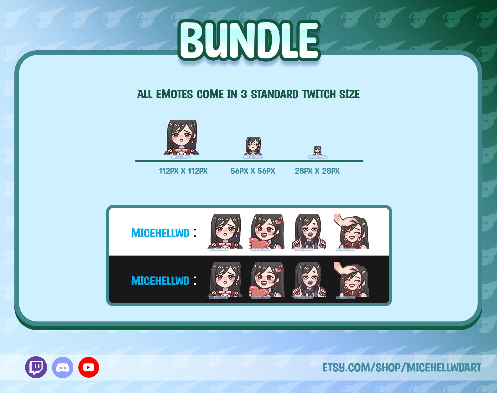 Tifa Emotes - Twitch | Discord Bundle - Etsy