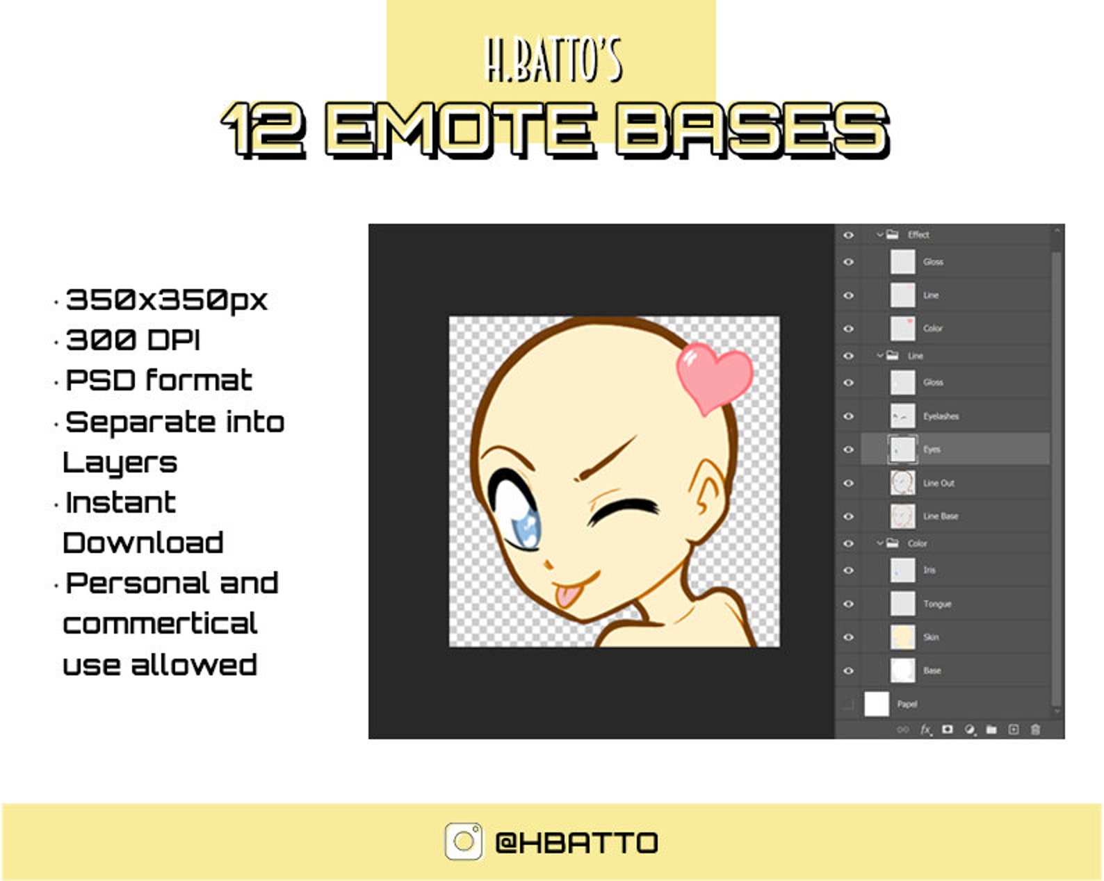 Base Emotes for Twitch or Discord, Draw Your Own Emotes! - Etsy