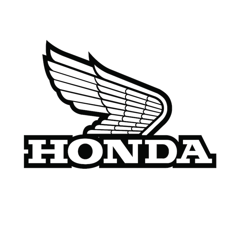 3 PACK SVG File: Honda Motorcycle Vintage Wing Logos L&R + Bonus Logos ...