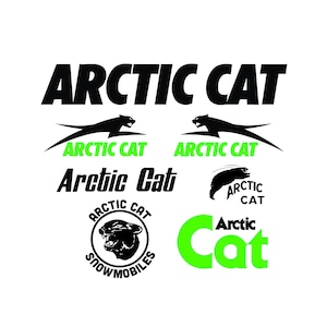 6 Pack SVG File: Arctic Cat Snowmobile Modern + Vintage Logos - SVG for Cricut or Vinyl Cutter ...