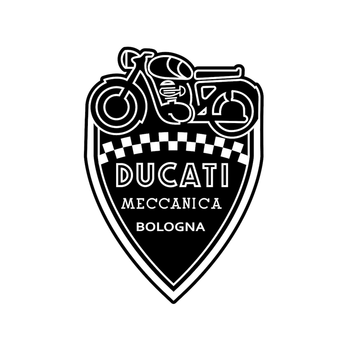 SVG File: Ducati Motorcycles Vintage Shield Logo - High-quality Digital ...
