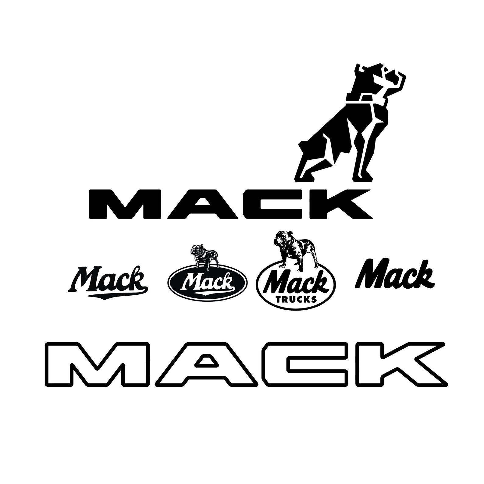 SVG 6 Pack MACK Trucks Logo Graphics SVG Graphic for Cricut or Vinyl ...