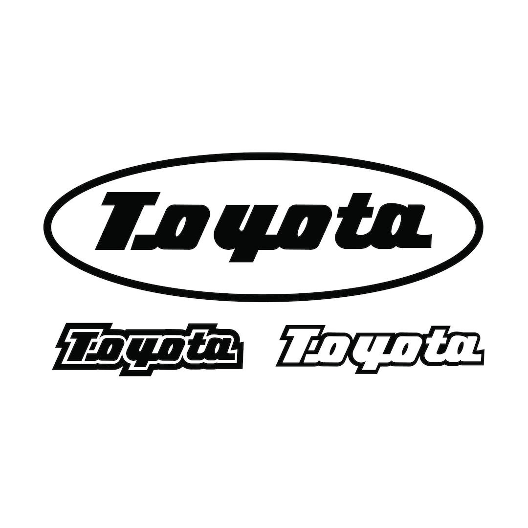 3 PACK SVG File: Vintage Toyota Logos - SVG Graphic for Cricut or Vinyl ...