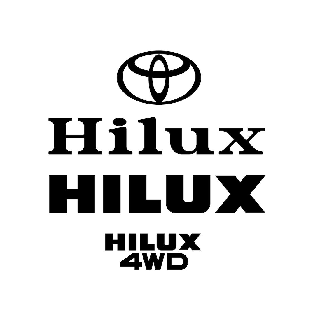 SVG 4 PACK - Toyota Hilux 4WD- SVG Graphic for Cricut or Vinyl Cutter ...