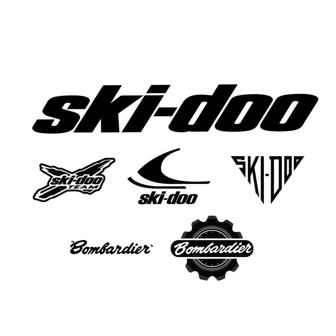 6 Pack SVG File: SKIDOO Snowmobile Modern and Vintage Logos - SVG for ...