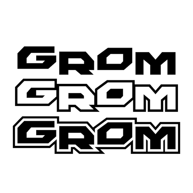 SVG 4 Pack File: Honda GROM Minimoto Logos + Honda Wing Logo - Digital ...