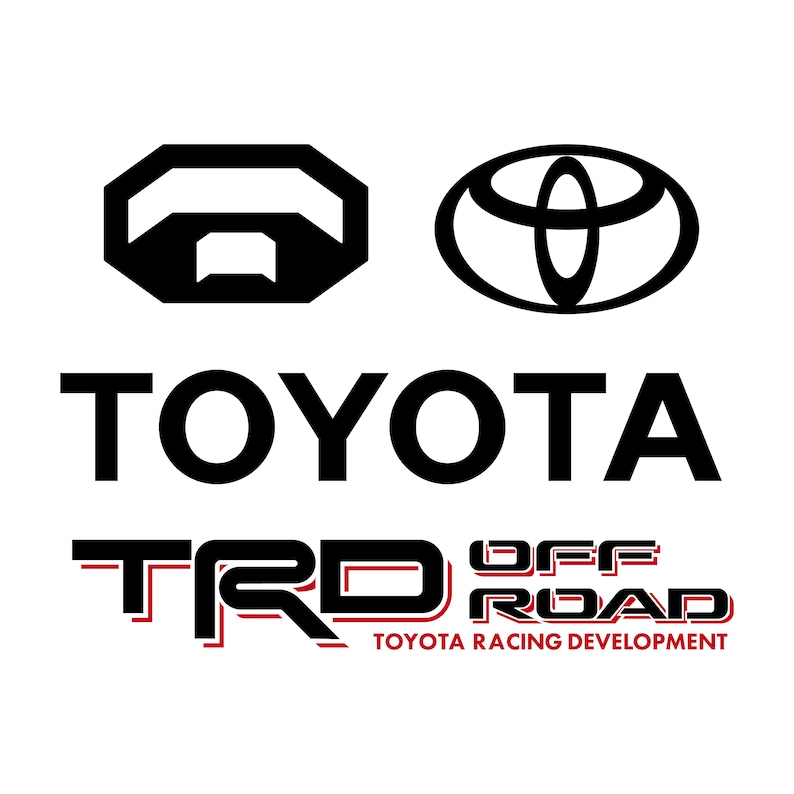 SVG 4 Pack - Toyota TRD Off-road Graphics - SVG Graphic for Cricut or ...
