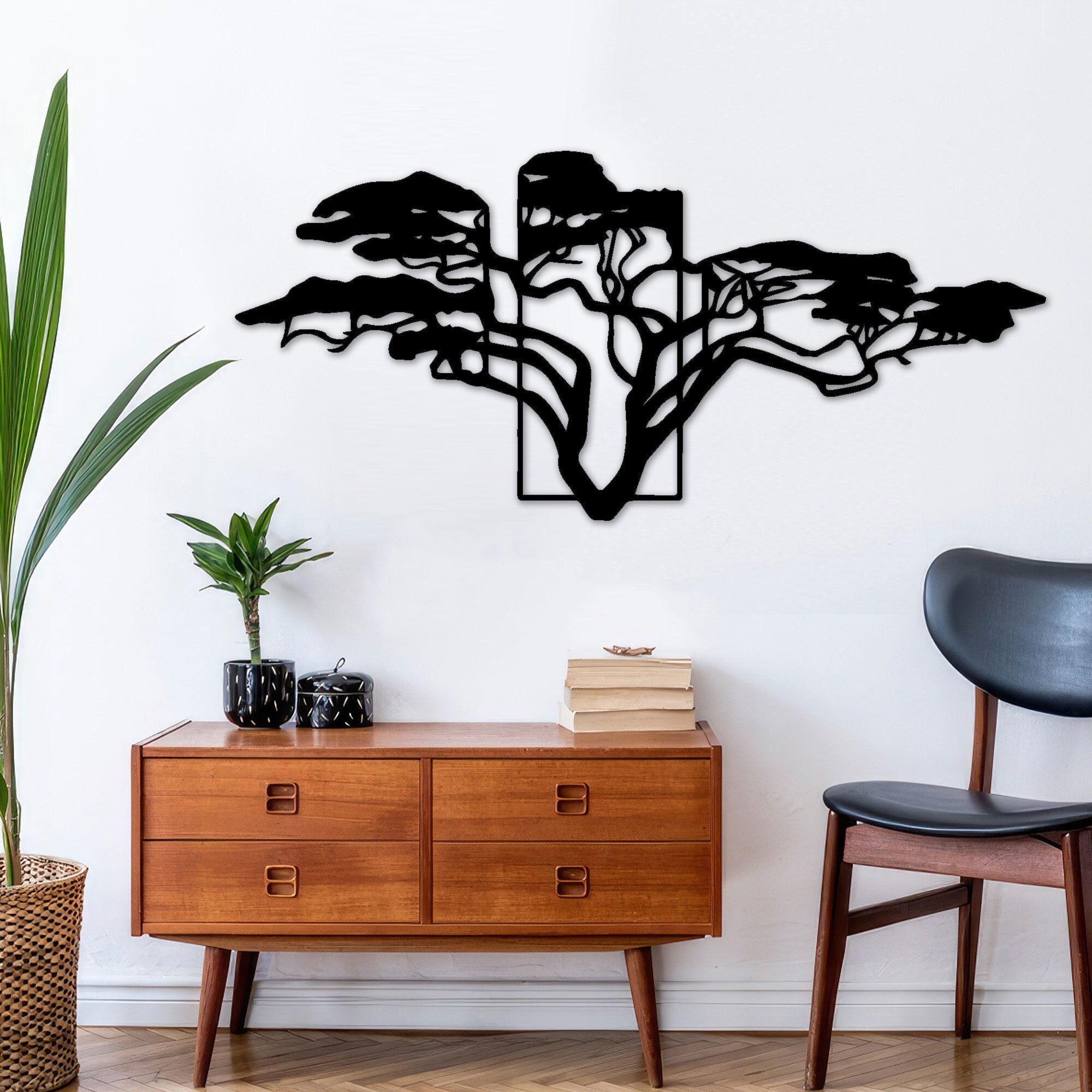 Metal Acacia Tree Wall Decor, Metal Tree Wall Art, Metal Wall Art, Tree ...