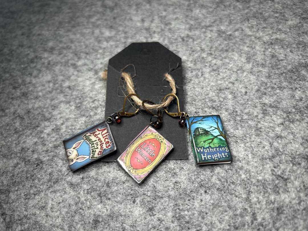 Classic Novel Crochet Stitch Markers: Literary Book Charms, Set of 3 - Etsy