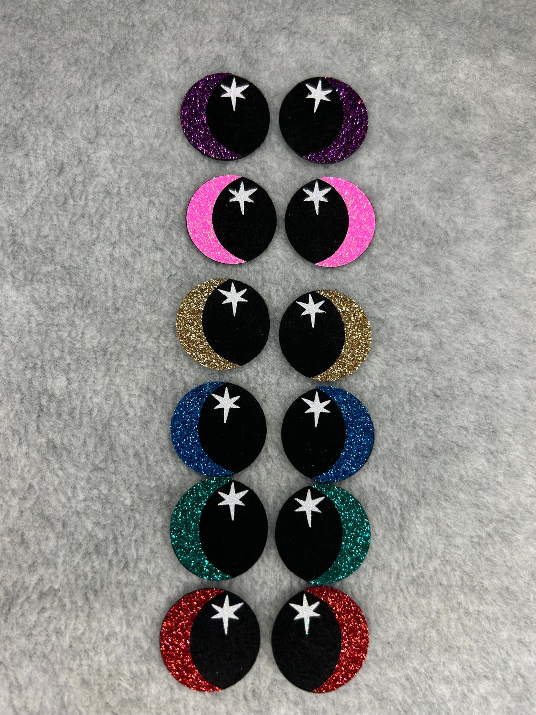 6 Pair Sparkle Glitter Plush Amigurumi Funny Toy Felt Eyes | 30mm Craft ...