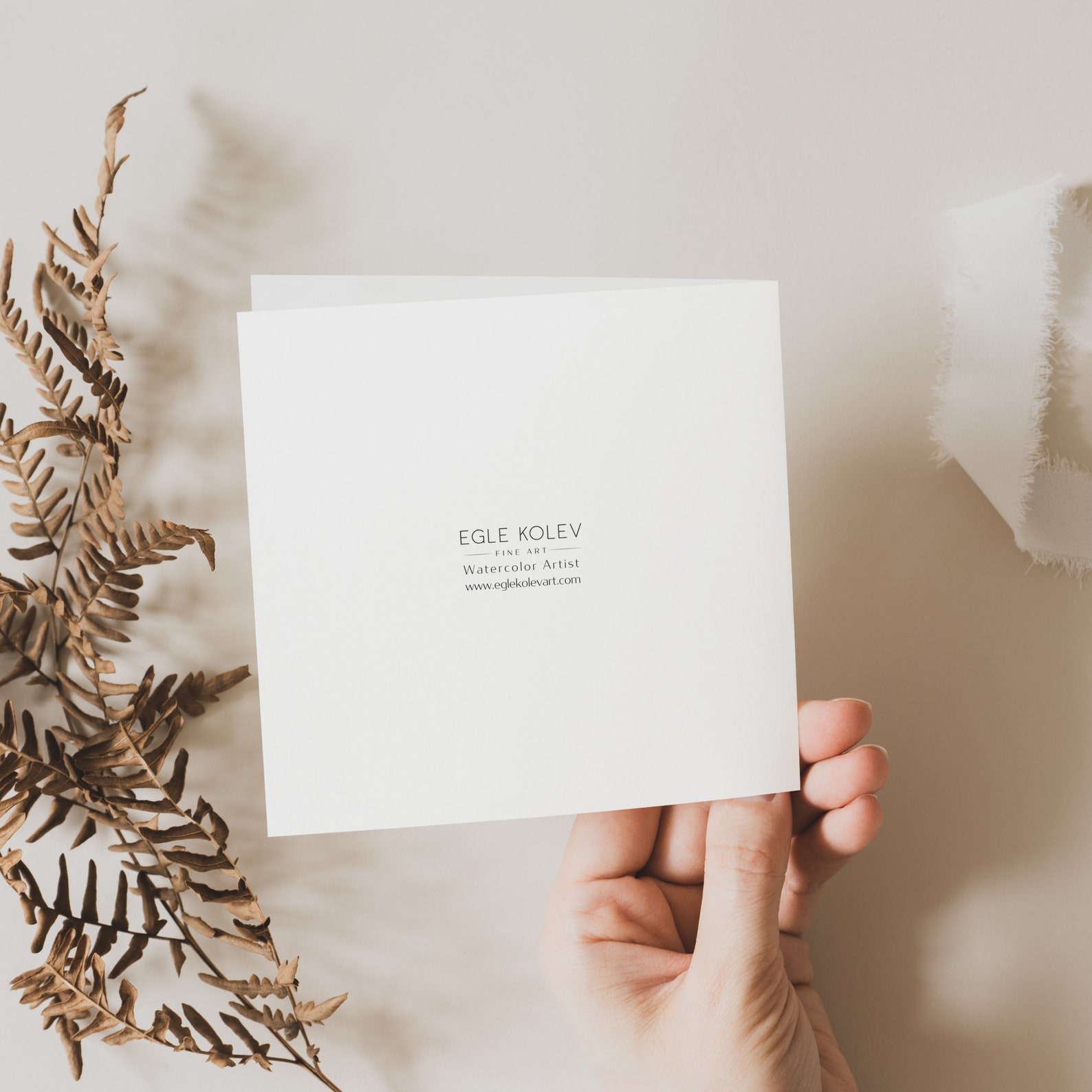 Olive Branch Card, Flower Greeting Card, Gift Card, Blank Inside ...