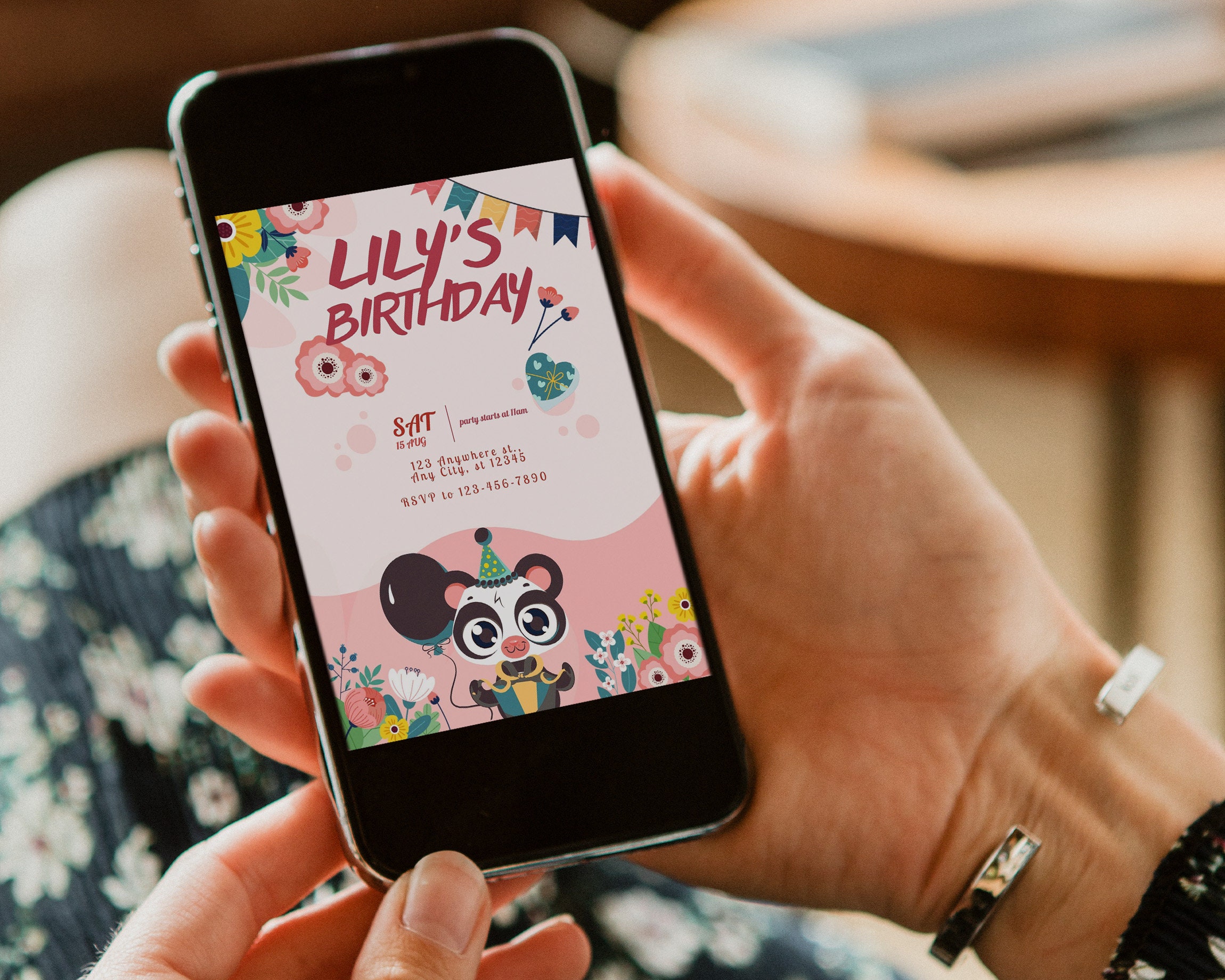 Editable Cute Birthday Invitation Digital,printable Birthday Party ...