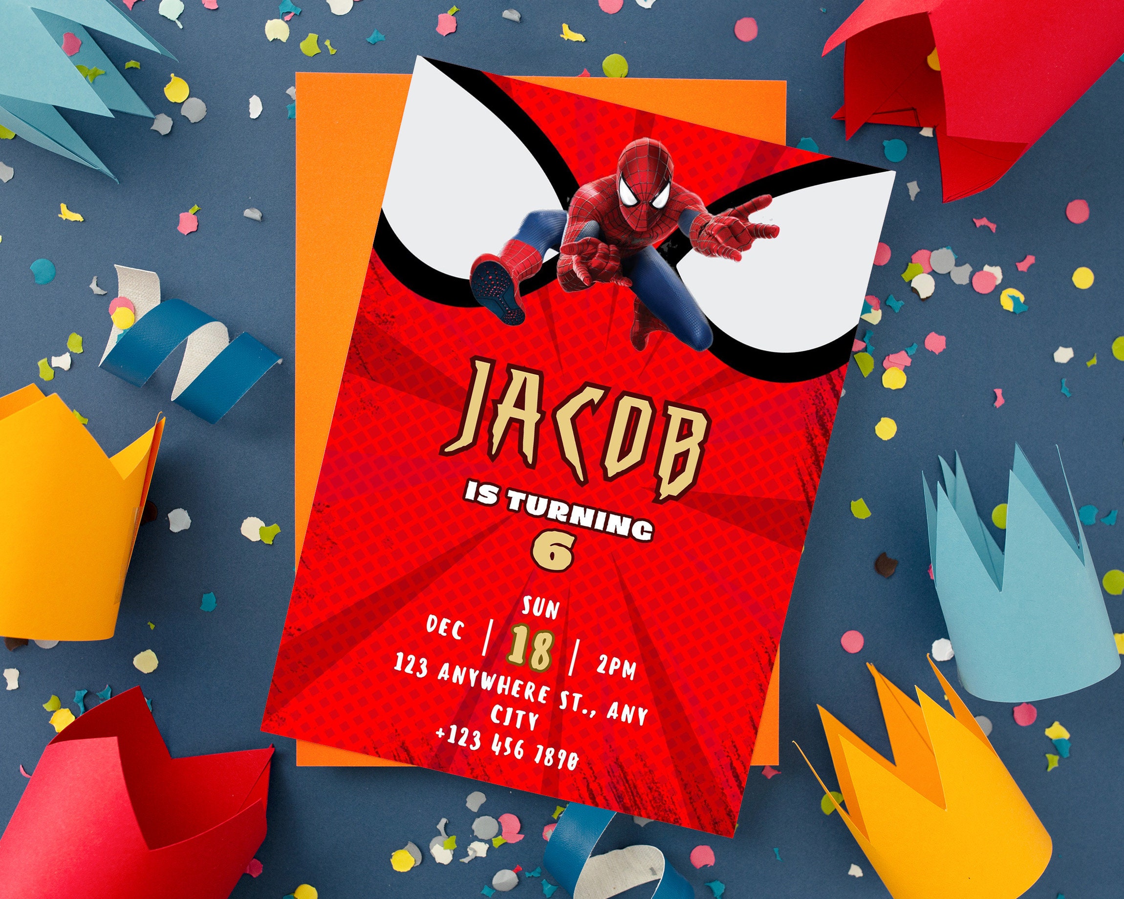 Editable Spider Man Birthday Invitation Printable Template,printable ...