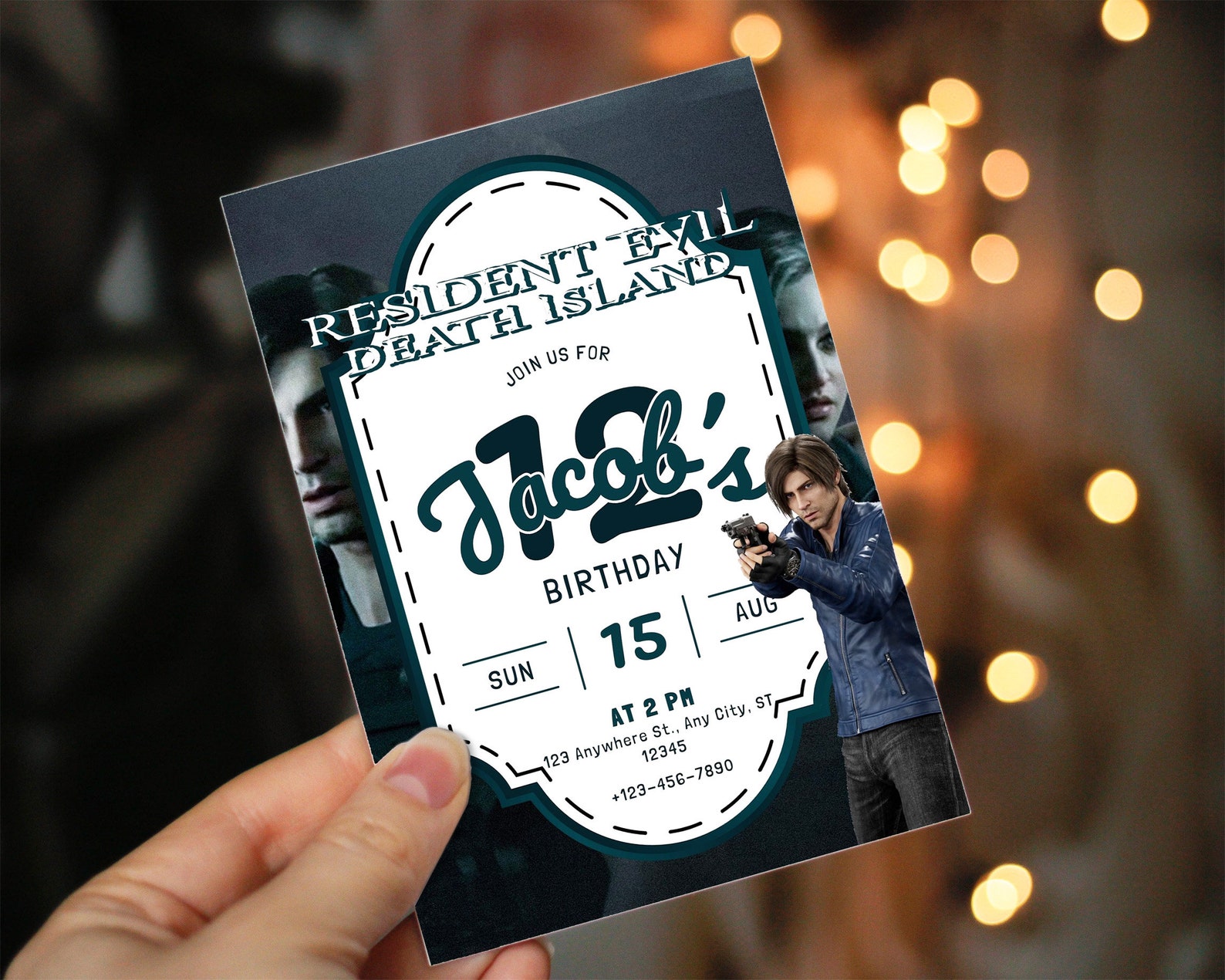 Editable Resident Evil Invitation Digital,printable Birthday Party ...