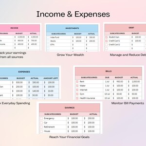 Budget by Paycheck Google Sheets Spreadsheet Excel Monthly Budget ...