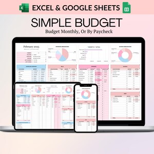Budget Planner Google Sheet Monthly Budget Spreadsheet Paycheck Budget ...