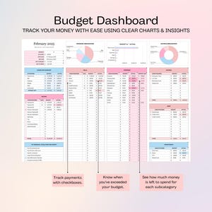Budget Planner Google Sheet Monthly Budget Spreadsheet Paycheck Budget ...
