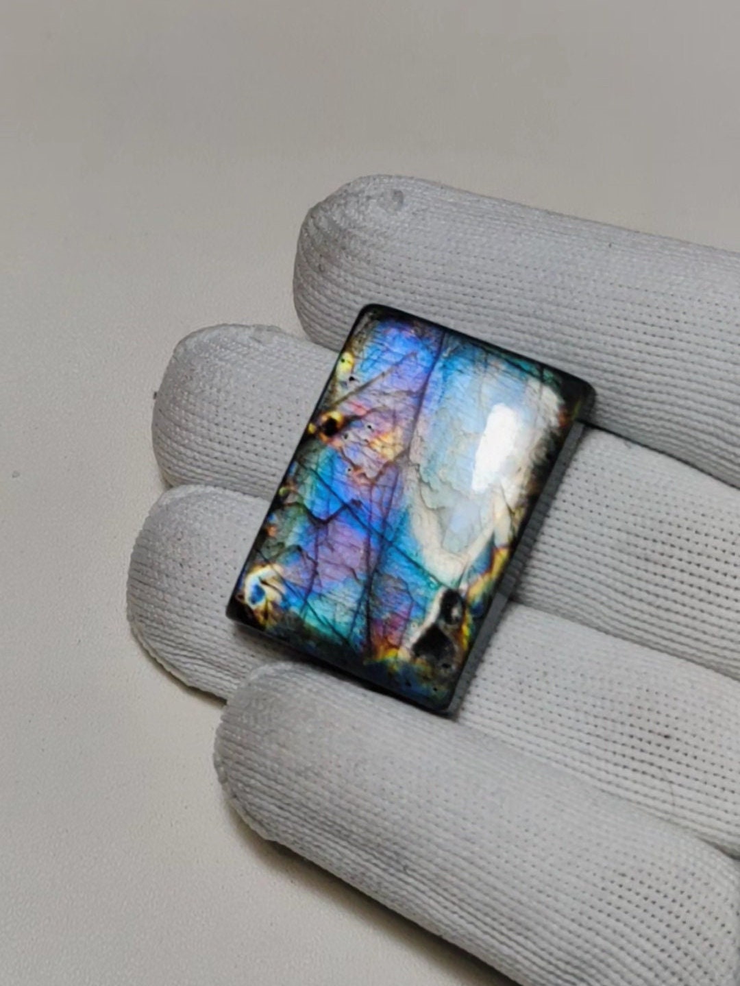 Top Quality Rainbow Flash Spectrolite Labradorite Cabochon Square Shape ...