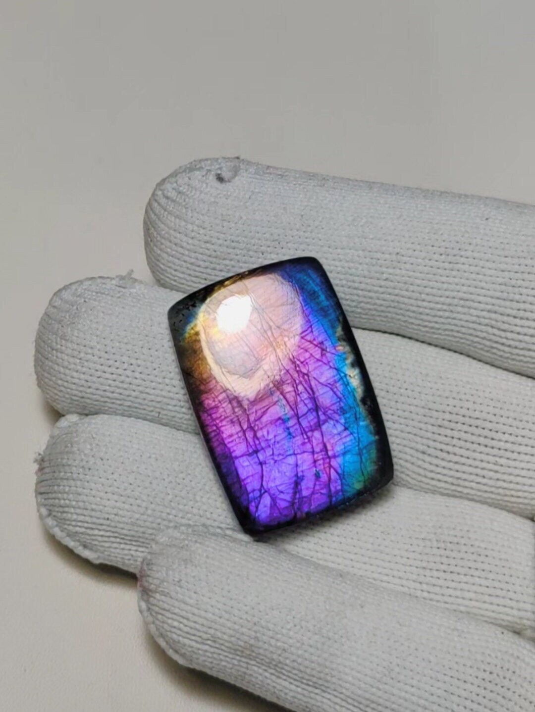 AAA Grade Purple Spectrolite Labradorite Cabochon / Unique Labradorite ...